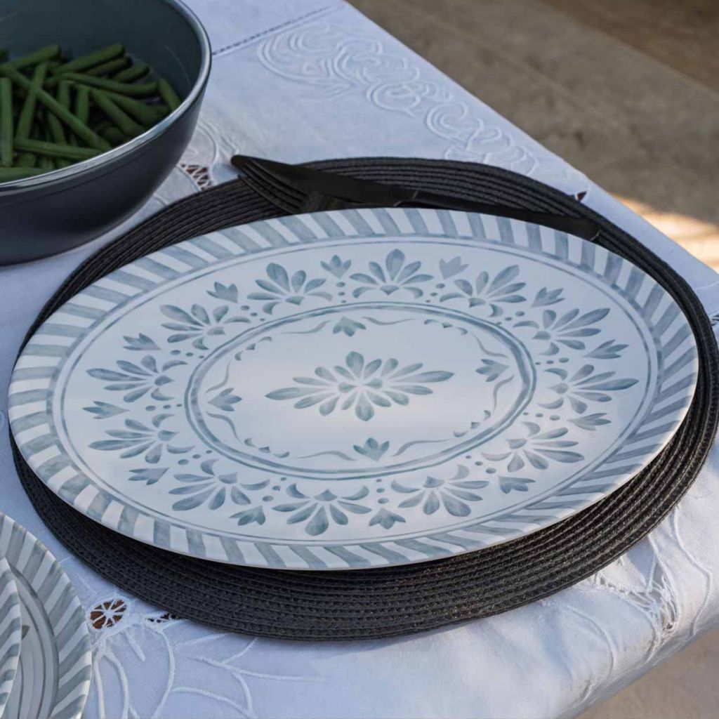 פלטת הגשה אובלית מלמין סדרת Mykonos | VardinonNaaman